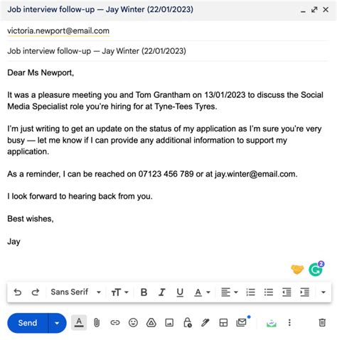 Follow Up Email After Interview How To Chase Up A Job