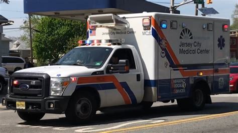 JERSEY CITY MEDICAL CENTER EMS AMBULANCE RESPONDING ON KENNEDY