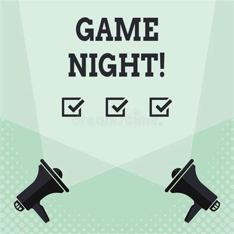 Escritura Conceptual De La Mano Que Muestra Noche Del Juego Texto De La