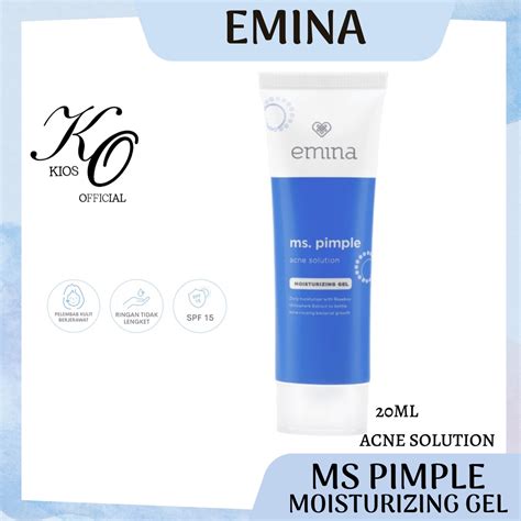 Jual Emina Ms Pimple Acne Solution Moisturizing Gel 20ml Pelembab