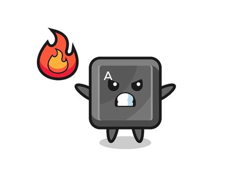 Premium Vector Keyboard Button Character Cartoon With Angry Gesture