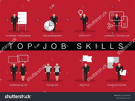 Top Job Skills Illustration Set Stock Vector Royalty Free 2162593519