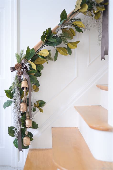 How To Hang Garland On Stairs Rambling Renovators