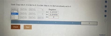 solved goal copy bits 4 0 in s3 to 9 5 in s4 bits 9 5