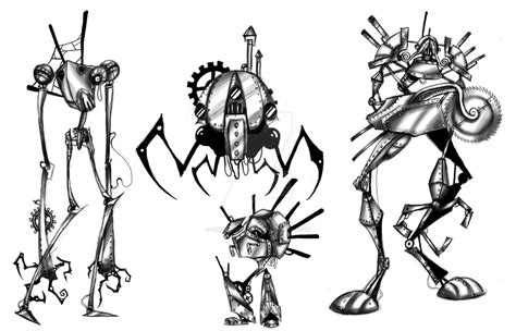 Steampunk Robots By Bunnybennett On Deviantart