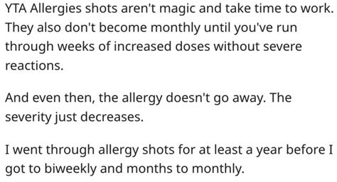 Woman Asks Bf To Get Monthly Allergy Shots So She Can Keep Her Cat