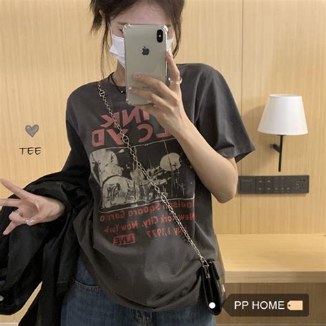 เสื้อยืดแขนสั้นสไตล์เกาหลี Oversize เสื้อผ้าแฟชั่นวัยรุ่น Xxxl Shopee Thailand