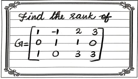 Rank Of A Matrix Definition PDF Physics Science
