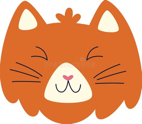 Happy Cat Face Stock Vector Illustration Of Adorable 293787108