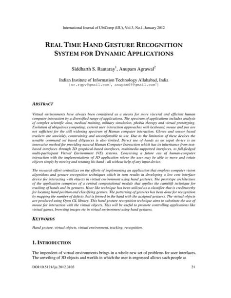 Gesture Recognition Ppt