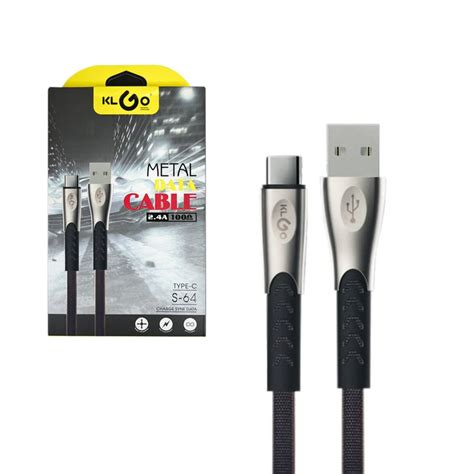 Cable Tipo C Metalico 2 4a Usb 1000mm S 64 Negro