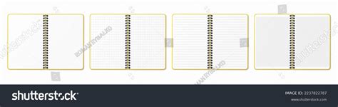 Realistic Notepad Lined Gridded Dotted Sheets Stock Vector Royalty Free 2237822787 Shutterstock