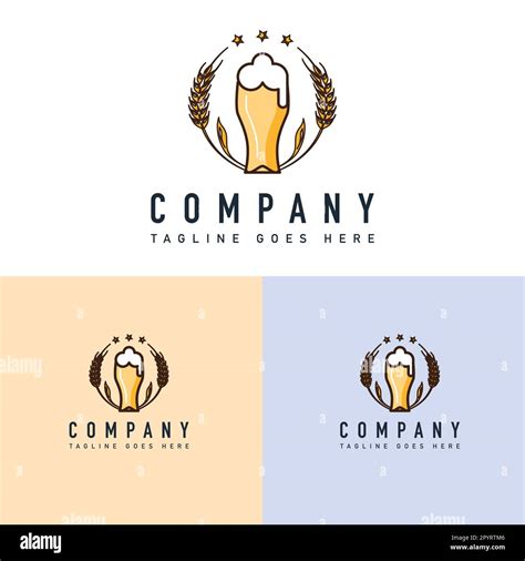 Cerveza Logo Plantilla Vector Icono Diseño De Ilustración Plantilla De