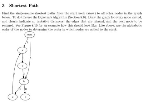 Solved Find The Single Source Shortest Paths From The Start