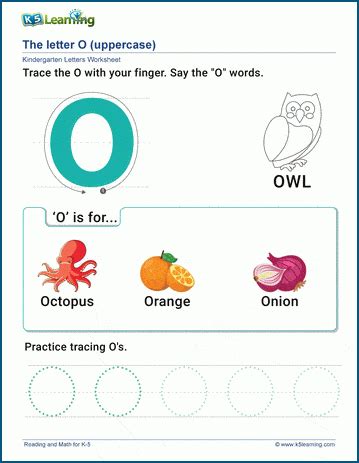 Letter O Worksheet Printable Free