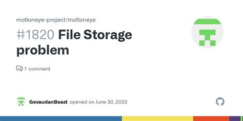 File Storage Problem · Issue 1820 · Motioneye Projectmotioneye · Github