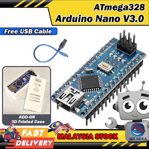 Arduino Nano V3 0 ATMEGA328P Mini USB Type C CH340G Shopee Malaysia