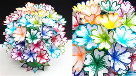 DIY New Bouquet Guldasta Made From Plastic Bottles Papers Flowers DIY Room Decoration Idea