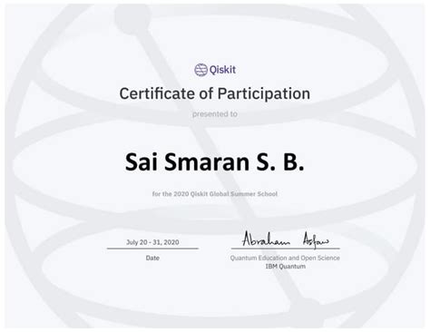 Qiskit Global Summer School Ppt