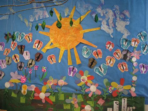 Spring Mural Bulletin Board Idea Collaborative Art Projects Art