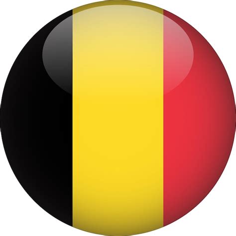 Premium Vector Belgium 3d Rounded Flag Button