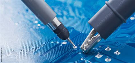 Photo And Art Print Measuring Electronic Signal Using Oscilloscope On The Pcb Evkaz