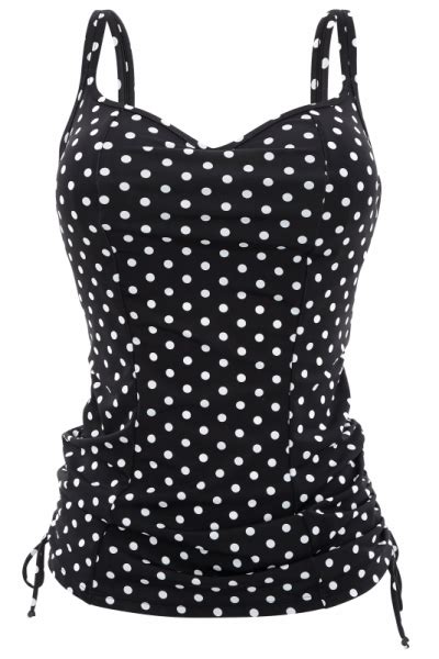 Panache Swimwear Anya Spot Tankini Black White Lumingerie Bras And