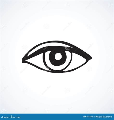 Oog Vector Tekening Vector Illustratie Illustration Of Helder 91047031