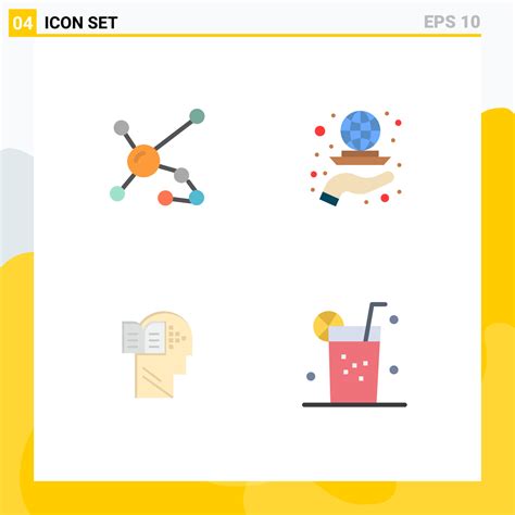 4 User Interface Flat Icon Pack Of Modern Signs And Symbols Of Atom