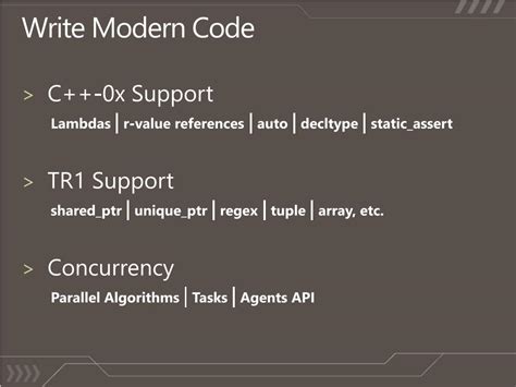 Ppt Building Modern Windows Applications With Visual C 2010