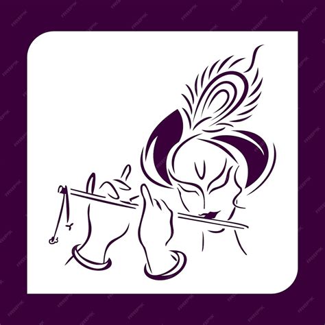 Premium Vector Shree Krishna Vector Art Design