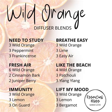 Wild Orange Diffuser Blends Essential Oil Diffuser Recipes Essential Oils Health Diffuser Blends