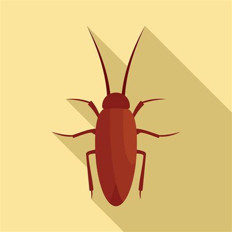 Cockroach Insect Icon Flat Style 14479496 Vector Art At Vecteezy