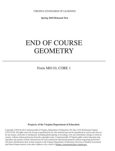 End Of Course Geometry Solpass