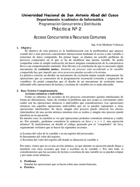 Practica 2 Pdf Computación Paralela Java Lenguaje De Programación