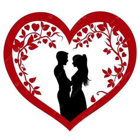 Silueta De Corazón Y Amor Png Dibujos Corazón Amor Silueta Png
