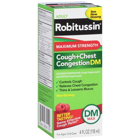 Robitussin® Maximum Strength Cough Chest Congestion Dm Non Drowsy