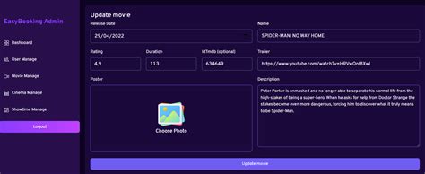Github Lamhoang Easy Cinema Booking Movie Tickets Online Booking