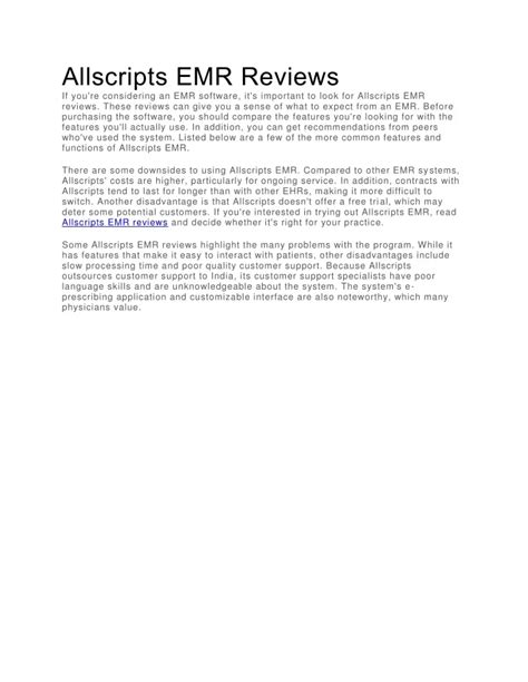 Ppt Allscripts Emr Reviews Powerpoint Presentation Free Download Id 11369973