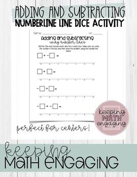 Adding And Subtracting Integers Dice Activity By Keeping Math Engaging