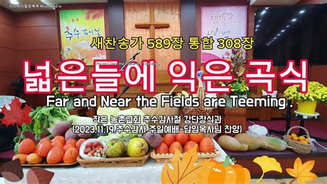 넓은 들에 익은 곡식 Far And Near The Fields Are Teeming 새찬송가 589장 통합 308장 2023