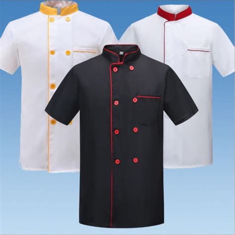 Chef Uniform Short Sleeve Hotel Restaurant Kitchen Uniform For Male And