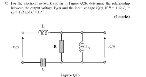 Solved B For The Electrical Network Shown In Figure Q B Chegg