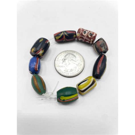 Short Strand Of Antique Mixed And Matched Venetian Glass Beads Rita