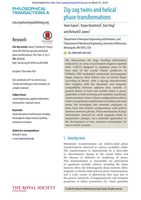 PDF Zig Zag Twins And Helical Phase Transformations
