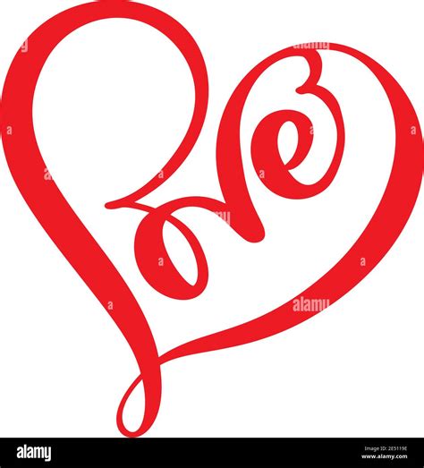 Handwritten Vector Logo Text Laser Cut Love And Heart Happy Valentines