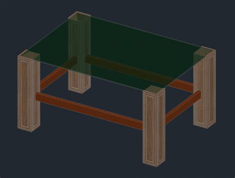 Table Detail 3d Model Layout Furniture Block Autocad File