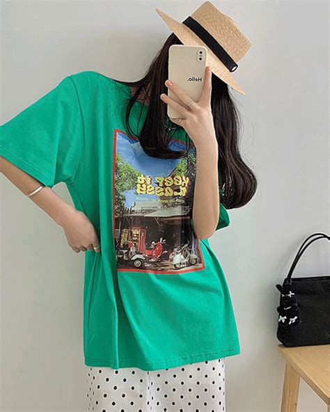 디스코살롱 스쿠터반팔 t