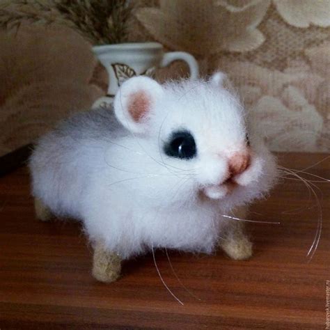 Хомячок Снежа. Игрушка из шерсти. в интернет-магазине на Ярмарке ...