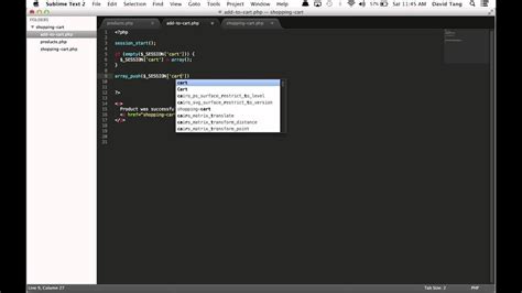 Creating A Session Based Shopping Cart With Php Youtube